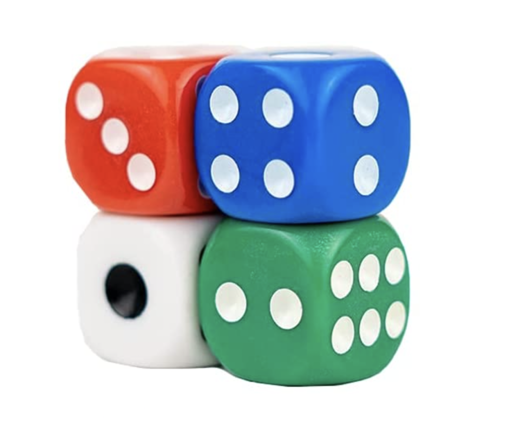 Dados de Plástico en Blíster – Creaciones Pascua