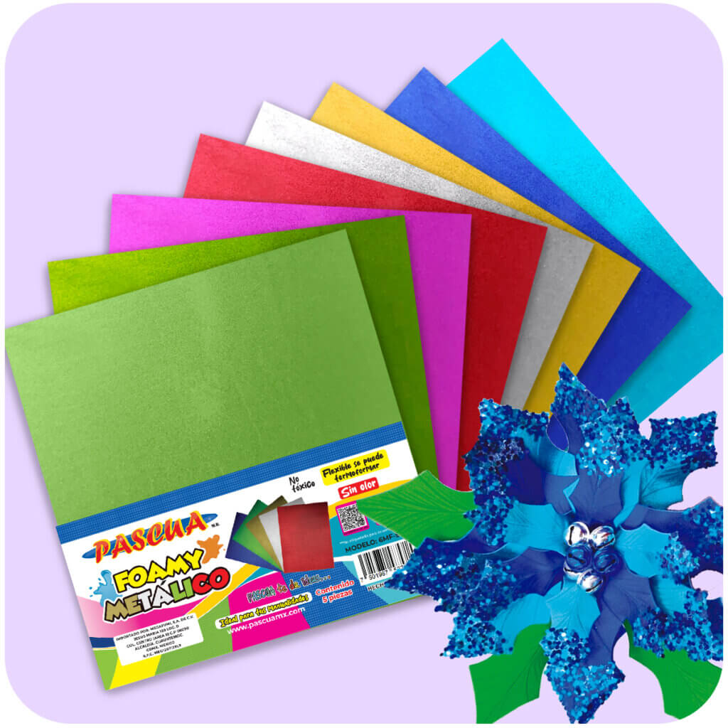 Foamy Diamantado Tamaño Carta Color Metálico – Creaciones Pascua