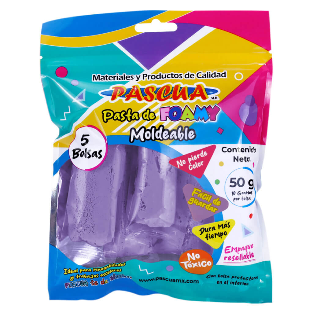 Pasta de Foamy Moldeable Bolsa Macarron ( 50 g ) – Creaciones Pascua