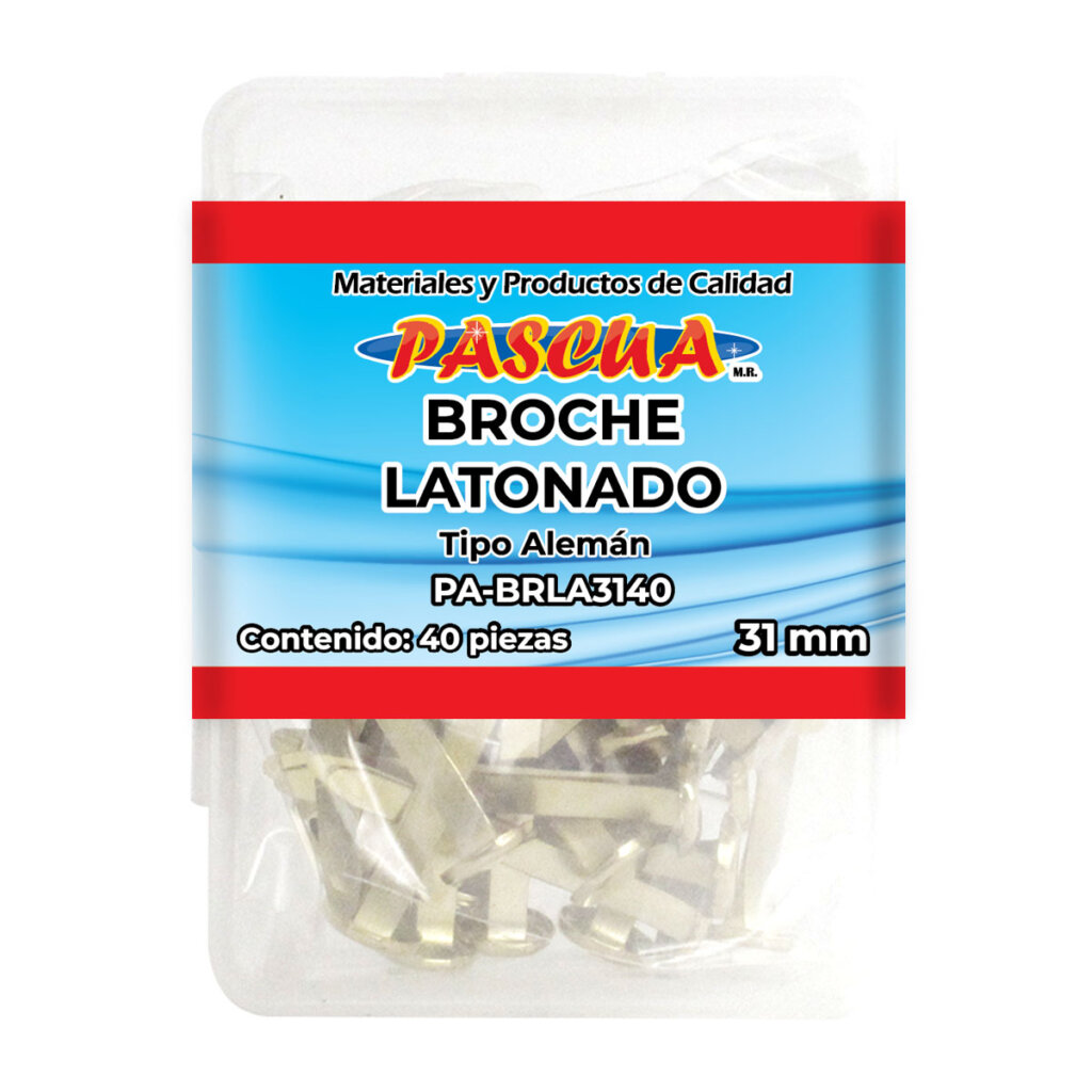 Broches Latonados Tipo Alemán – Creaciones Pascua