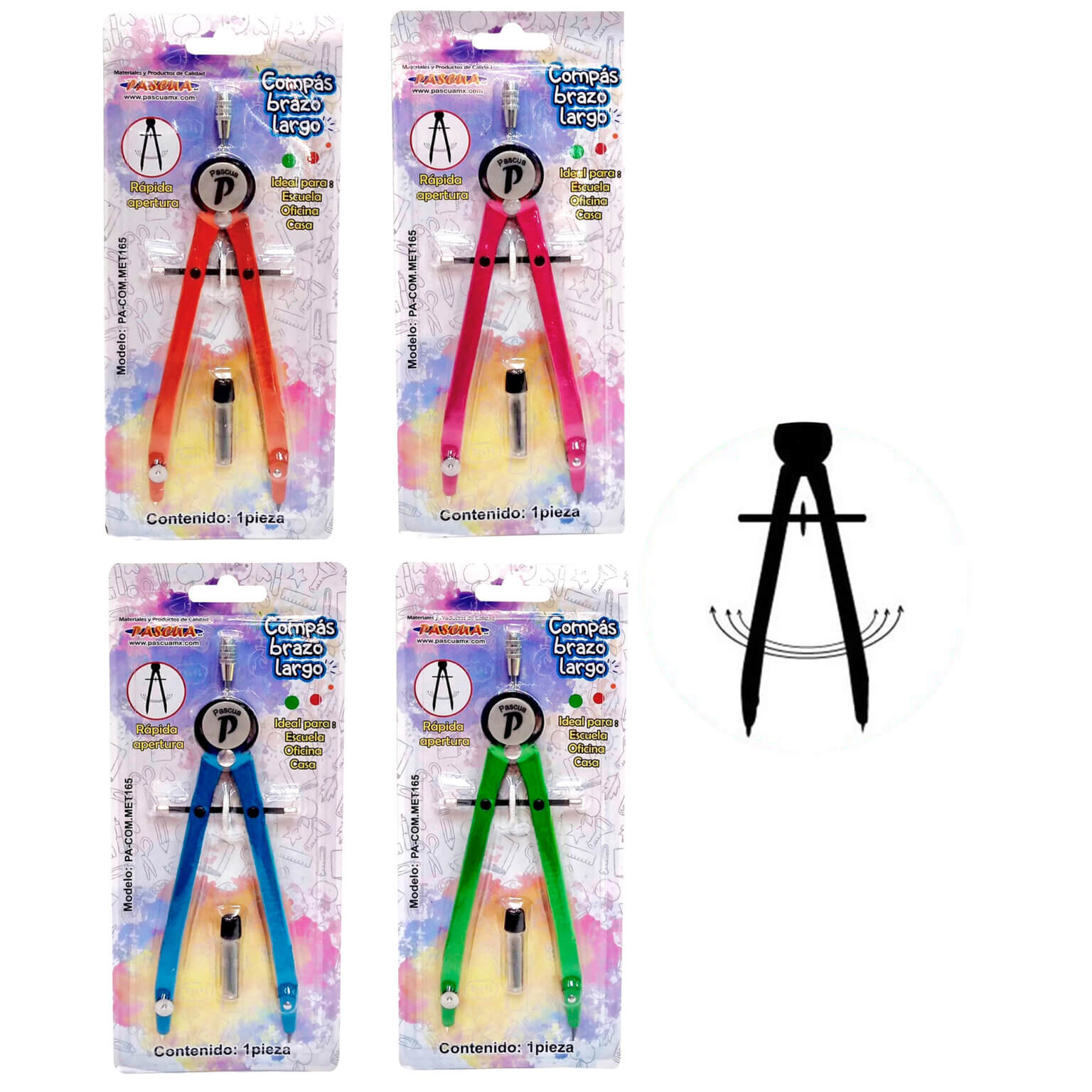 Compás Brazo Largo Metálico – Creaciones Pascua