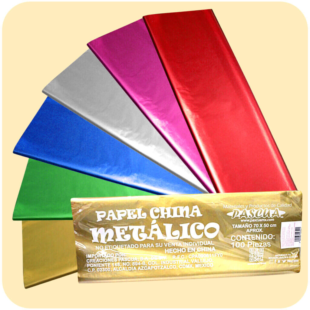 Papel China Metálico – Creaciones Pascua