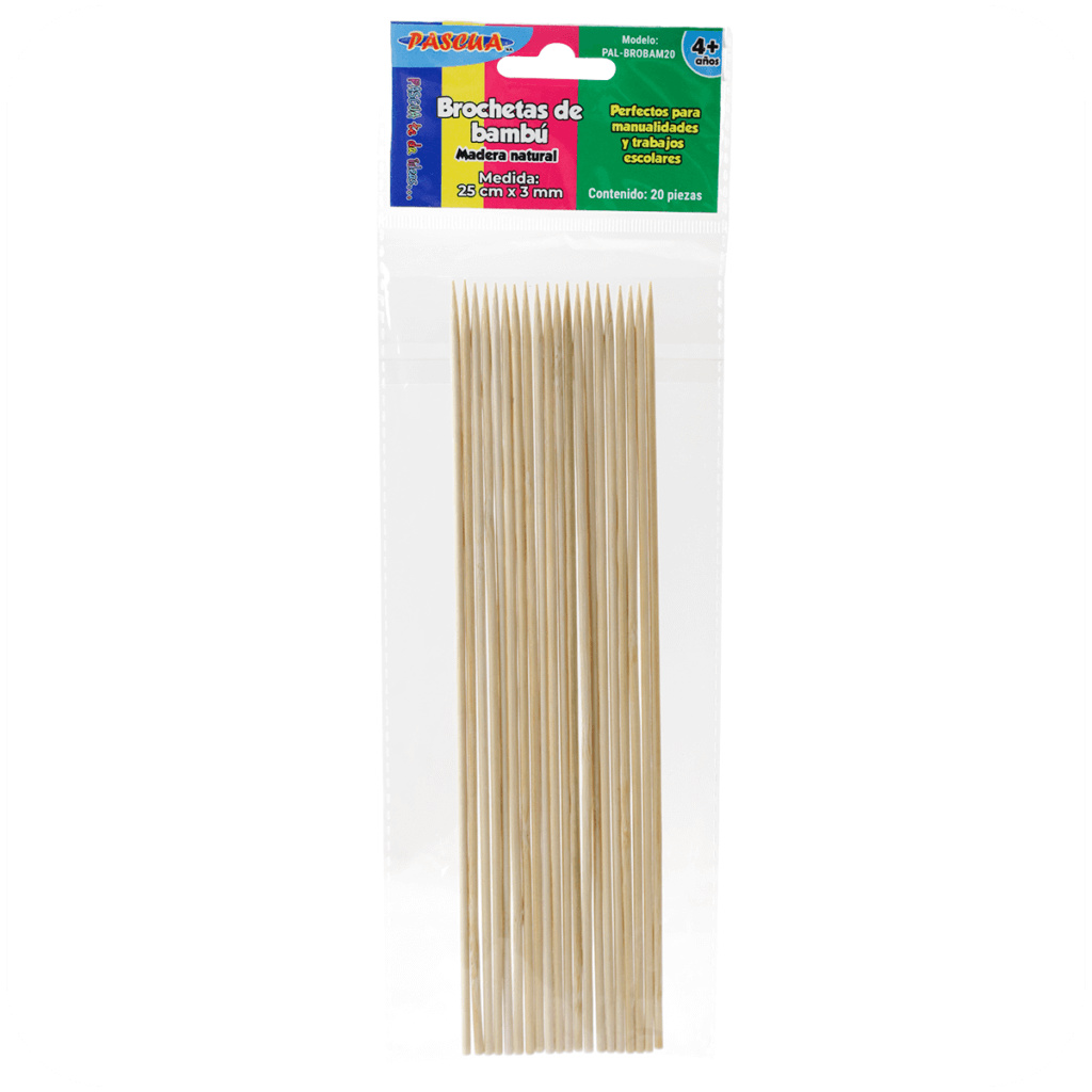 Brochetas de Bambú Madera Natural – Creaciones Pascua