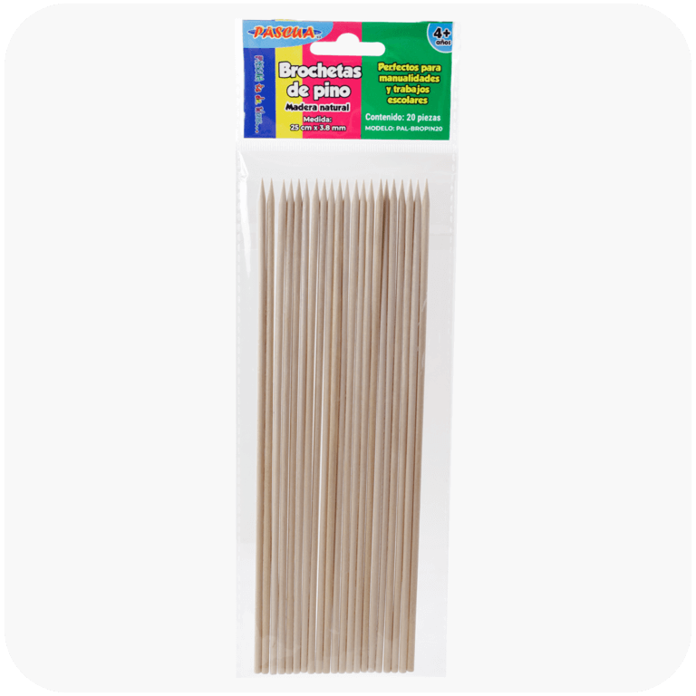 Brochetas de Pino Madera Natural – Creaciones Pascua